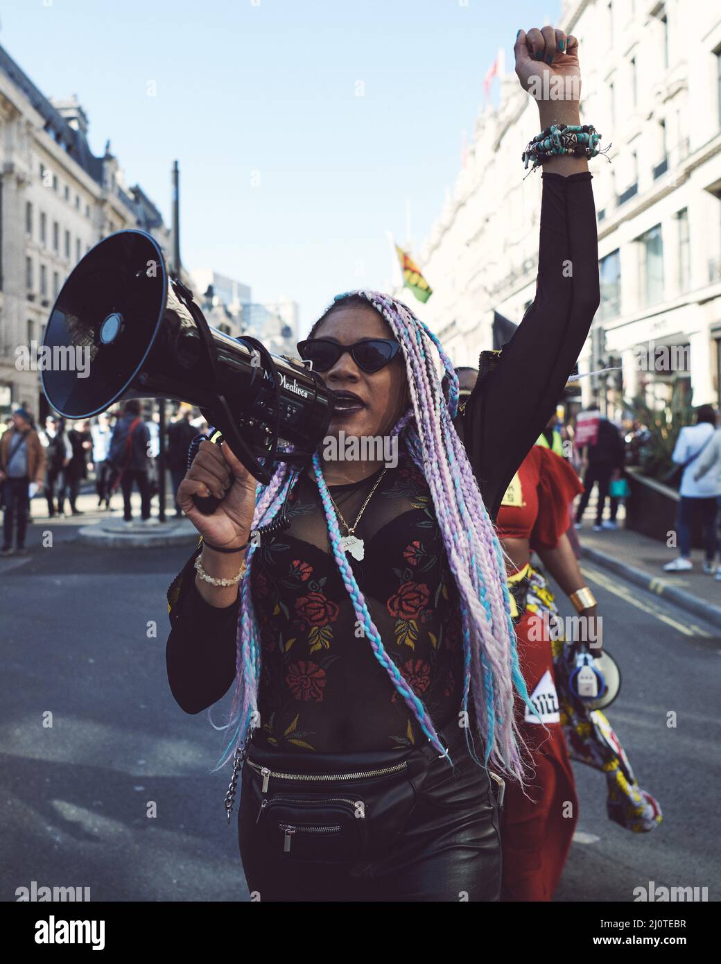 London, England - March 19th 2022: Stand Up To Racism Demonstration on ...