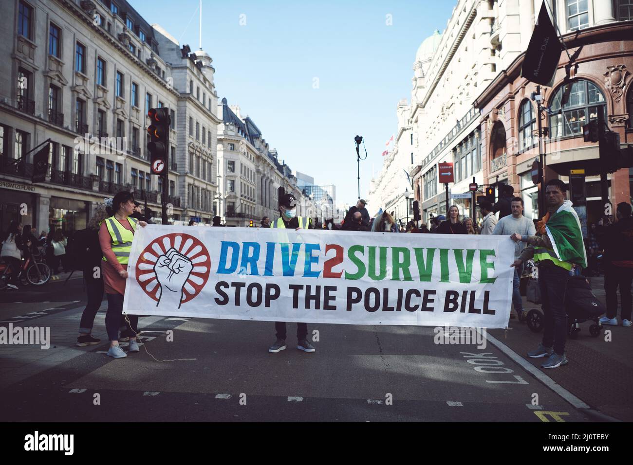 London, England - March 19th 2022: Stand Up To Racism Demonstration on ...