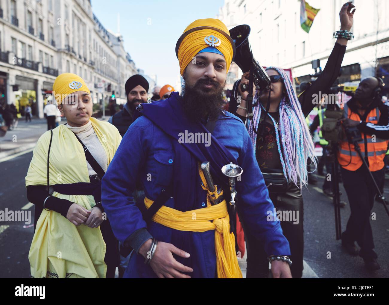 London, England - March 19th 2022: Stand Up To Racism Demonstration on ...