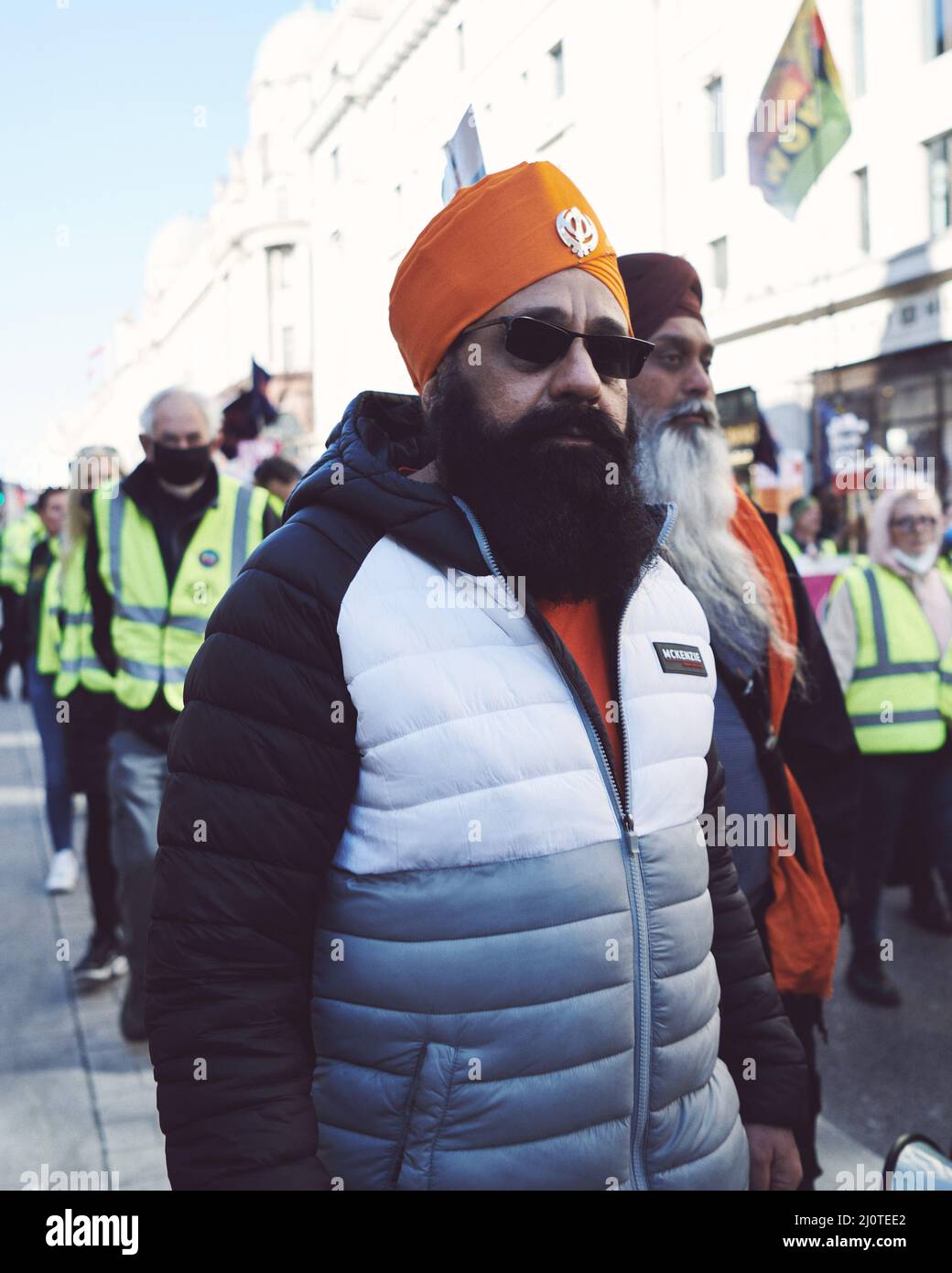 London, England - March 19th 2022: Stand Up To Racism Demonstration on ...