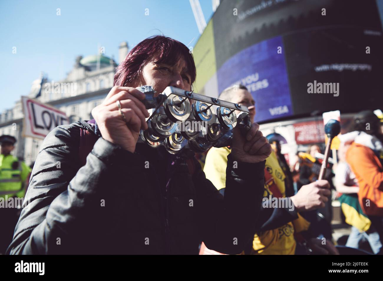 London, England - March 19th 2022: Stand Up To Racism Demonstration on ...