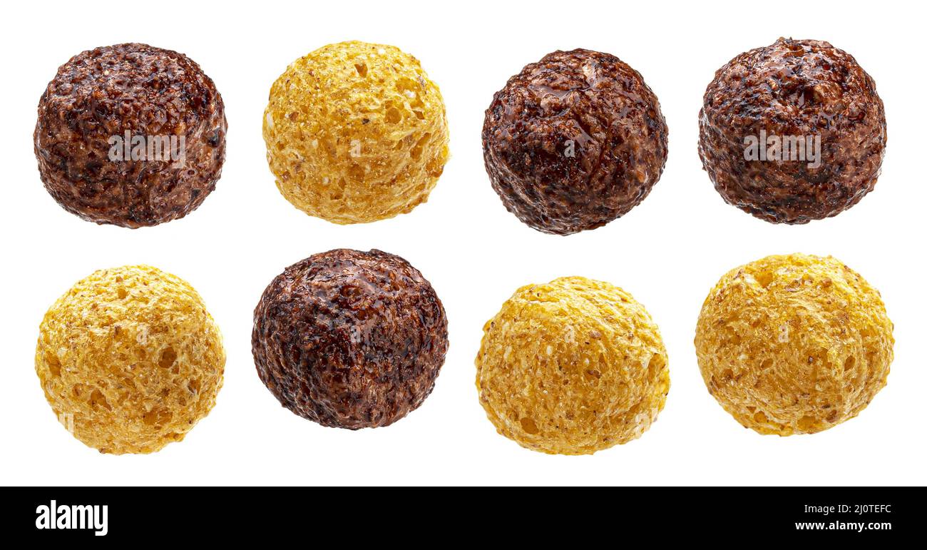 Corn balls isolated on white background Stock Photo - Alamy