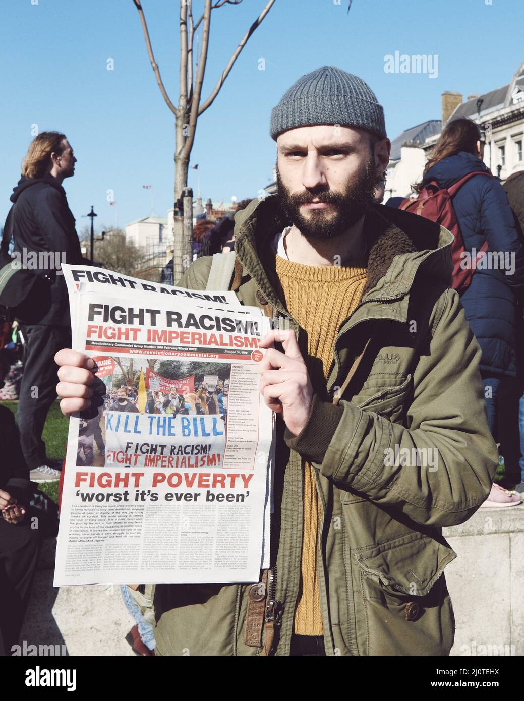 London, England - March 19th 2022: Stand Up To Racism Demonstration on ...