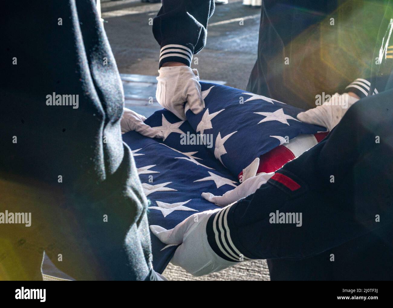 Burial casket flag hi-res stock photography and images - Alamy
