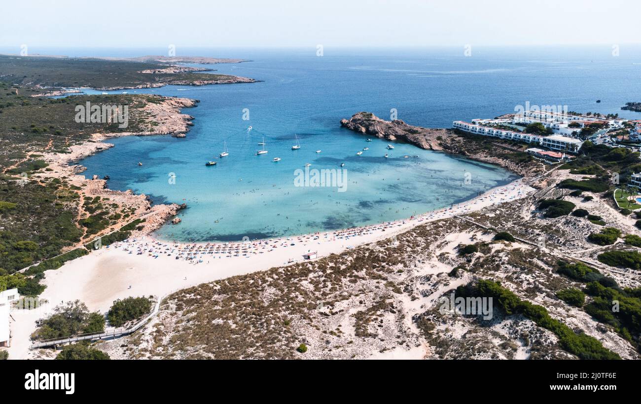 Aerial view of sand beack in summer Stock Photo - Alamy