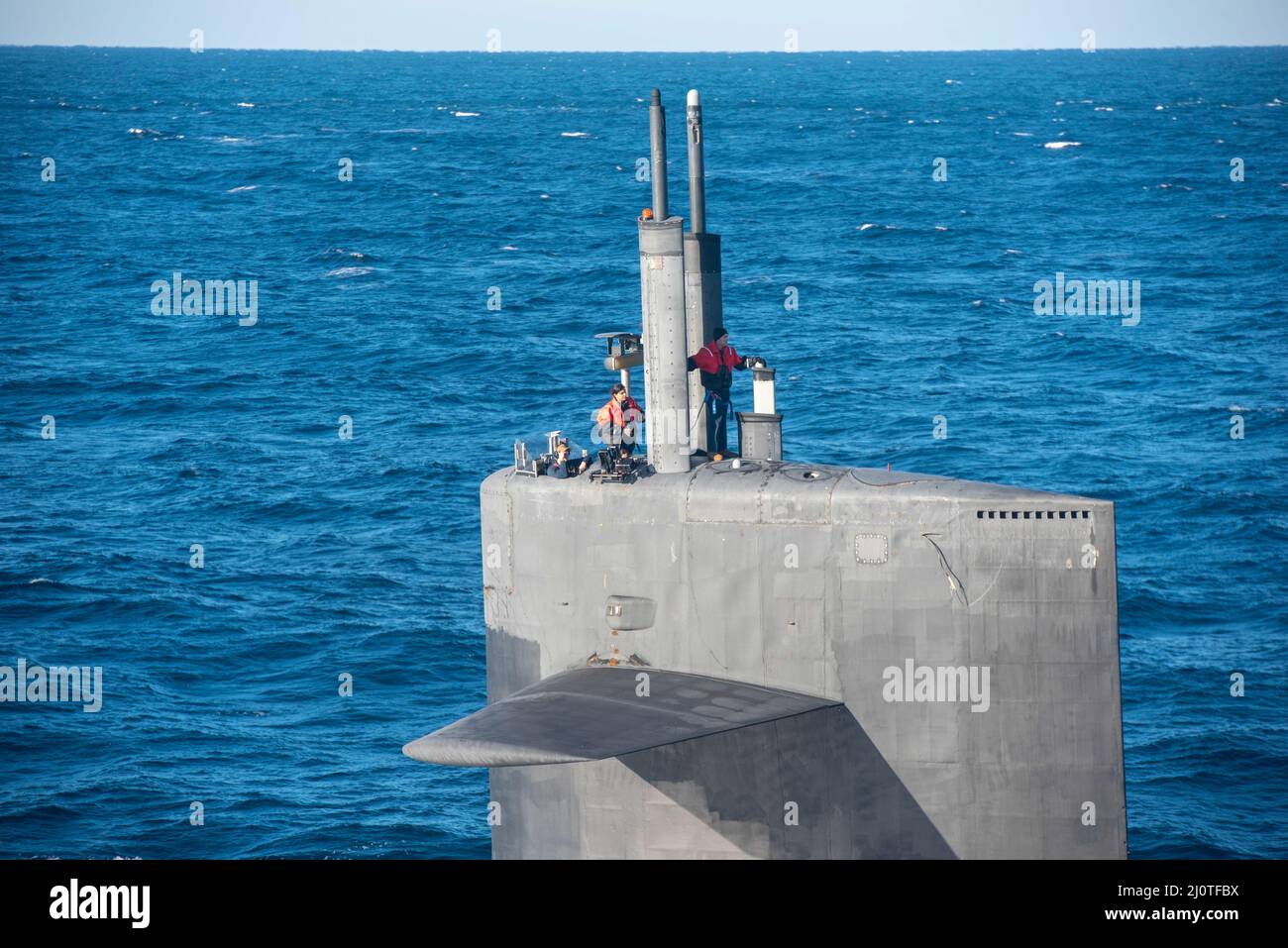 ATLANTIC OCEAN (Jan. 24, 2022) Sailors assigned to the Blue Crew of the ...