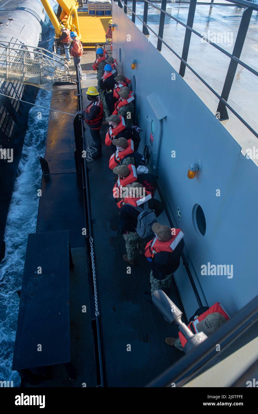 ATLANTIC OCEAN (Jan. 24, 2022) Sailors assigned to the Gold Crew of the ...