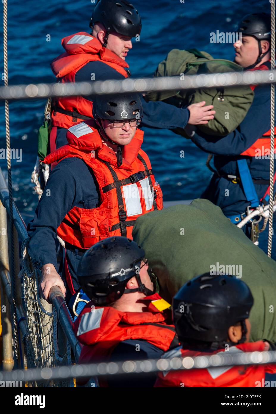 ATLANTIC OCEAN (Jan. 24, 2022) Sailors assigned to the Blue Crew of the ...