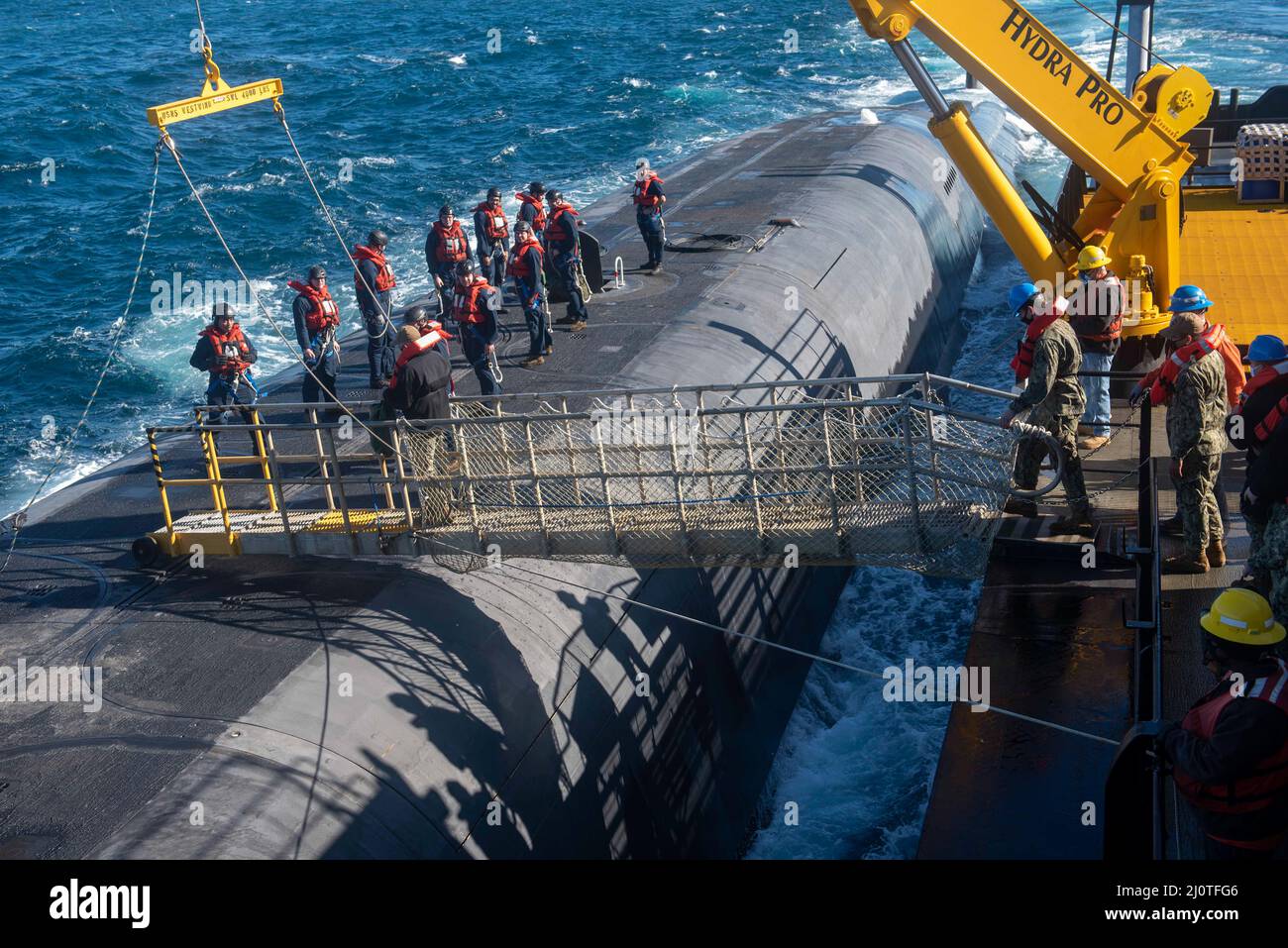 ATLANTIC OCEAN (Jan. 24, 2022) Sailors assigned to the Blue and Gold ...