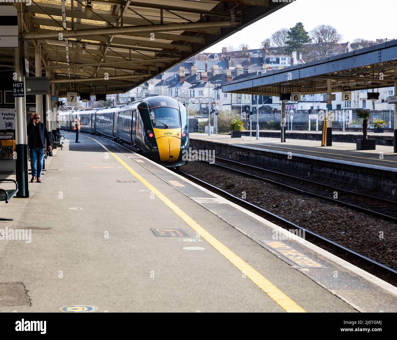 at Plymouth Railway Station, Devon, UK Stock Photo - Alamy