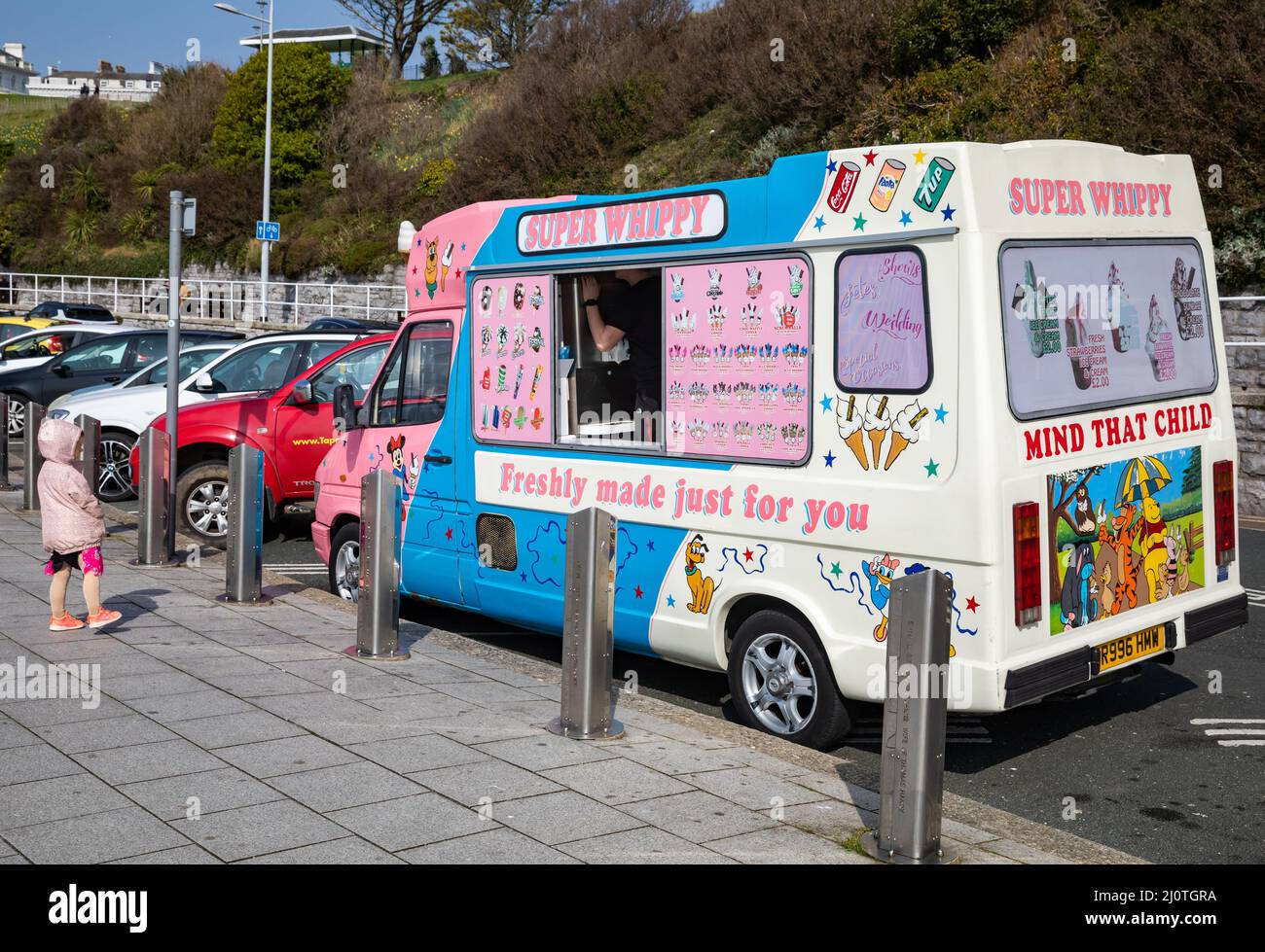 Super whippy ice cream van parked in Plymouth, Devon,UK Stock Photo - Alamy