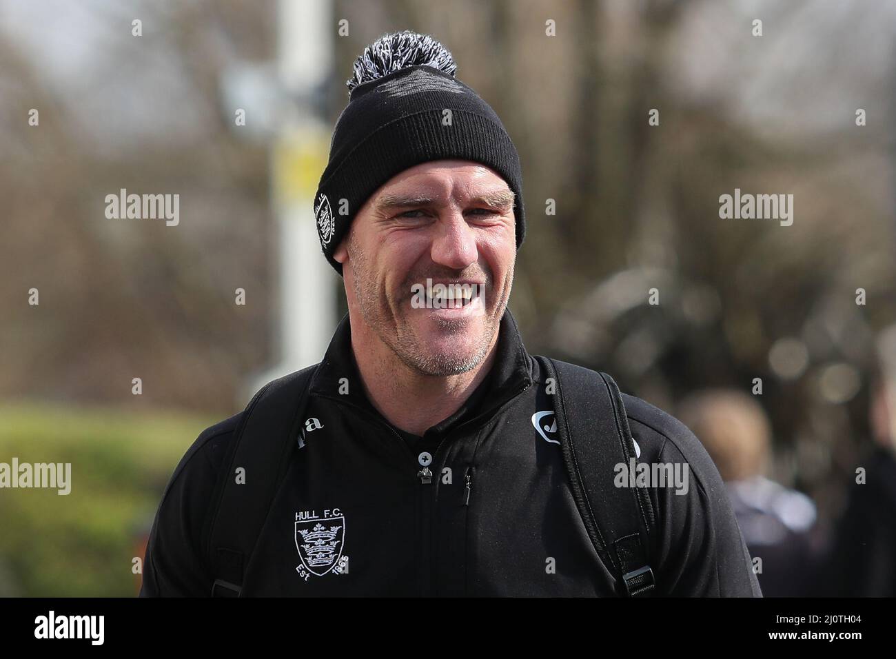 Gareth Ellis of Hull FC arrives at the MKM Stadium Stock Photo - Alamy