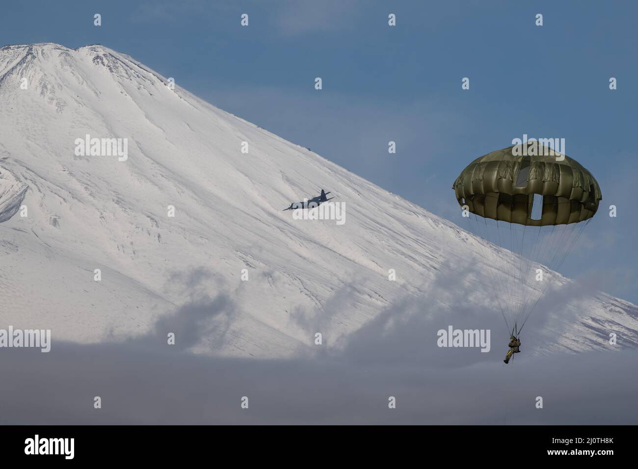 A Japan Ground Self-Defense Force paratrooper assigned to the 1st ...