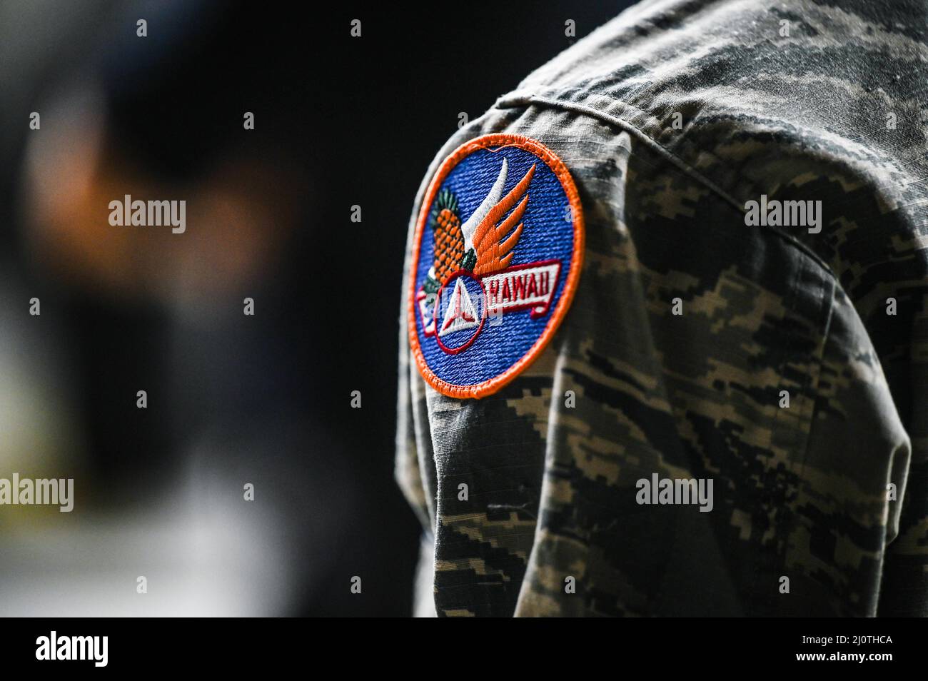The Hawaii Wing Civil Air Patrol patch is highlighted on a cadet's ...