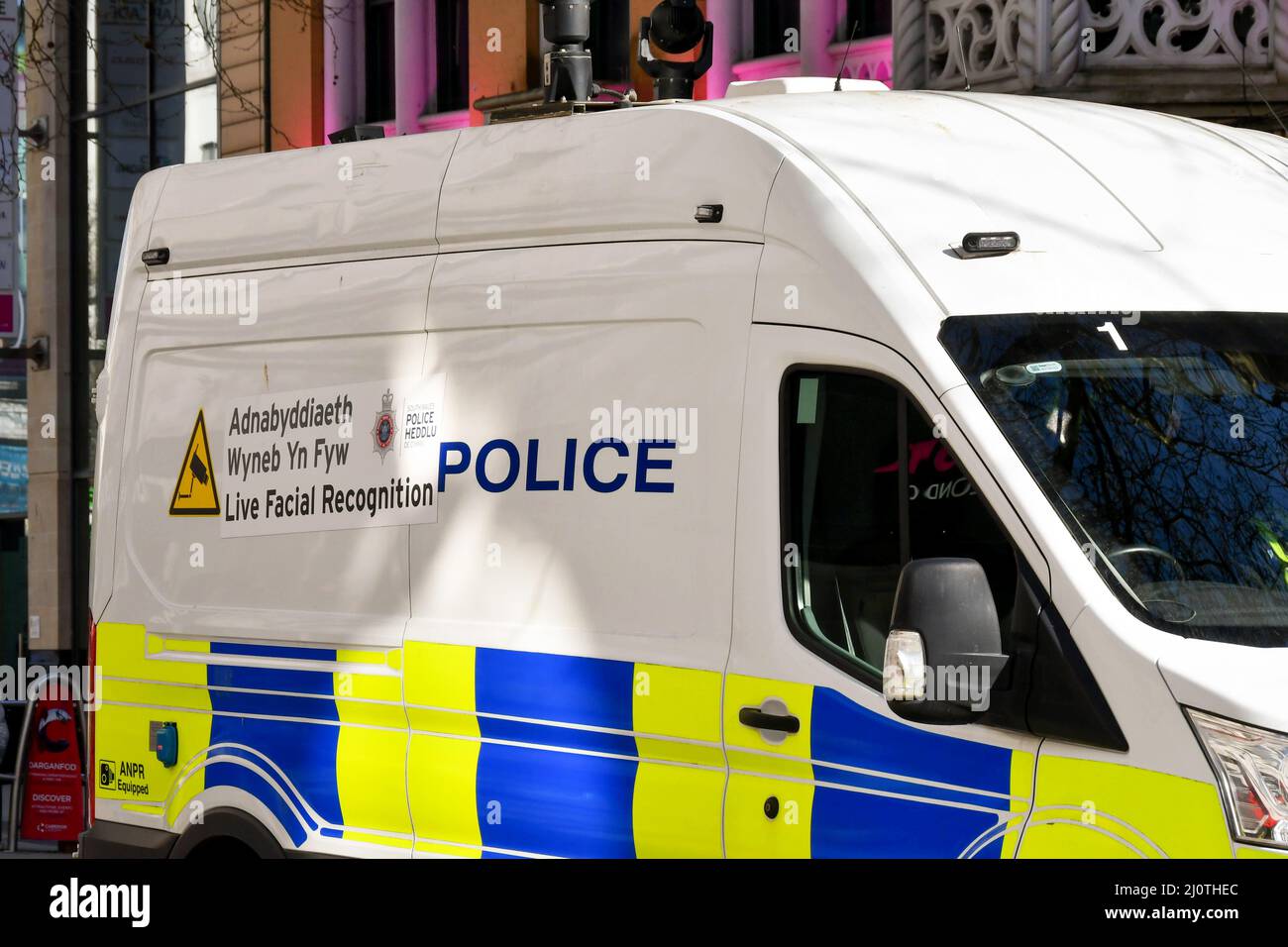 Cardiff, Wales - March 2022: Side view of a South Wales Police force ...
