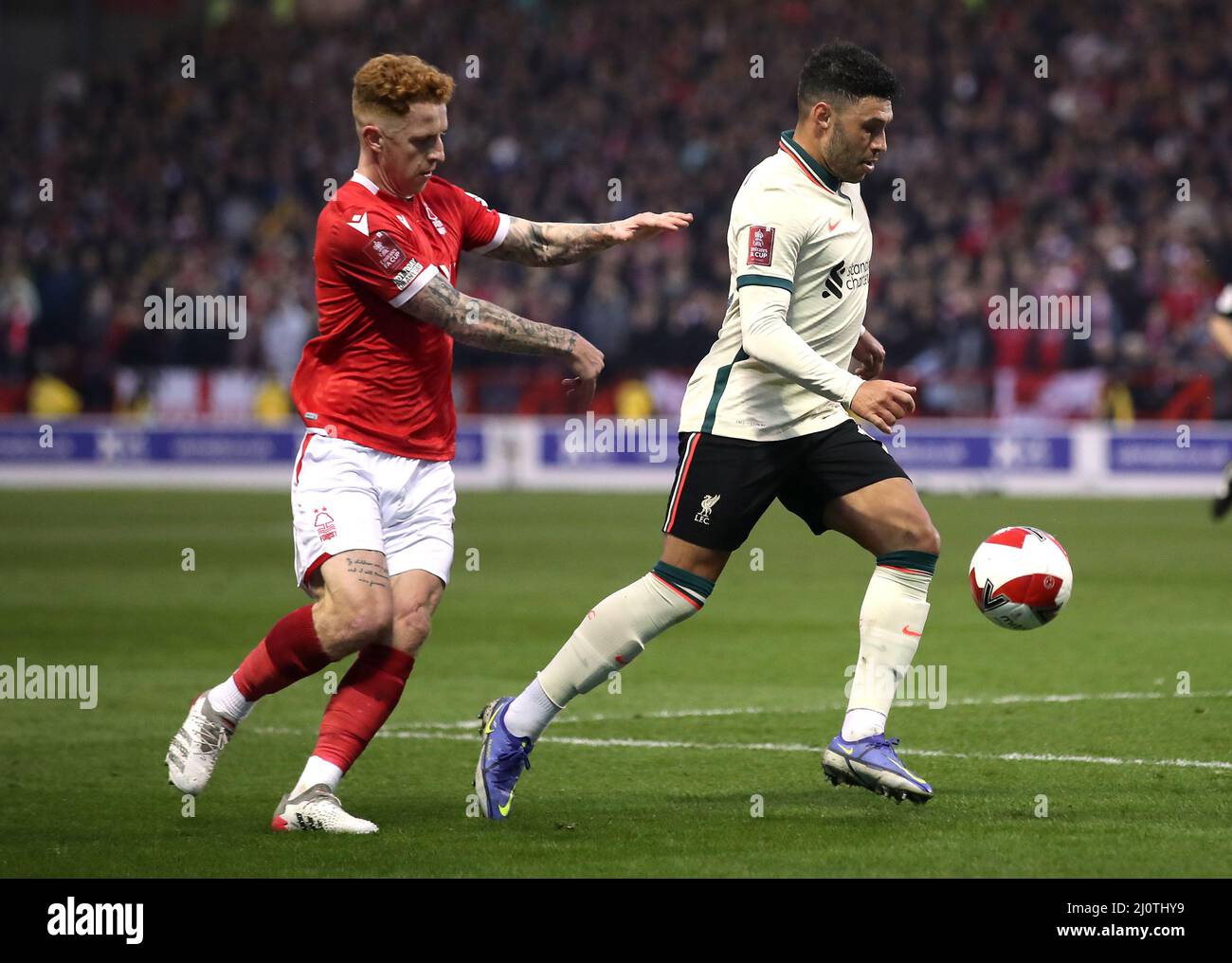 Nottingham Forest's Max Lowe (right) and Nottingham Forest's Jack ...