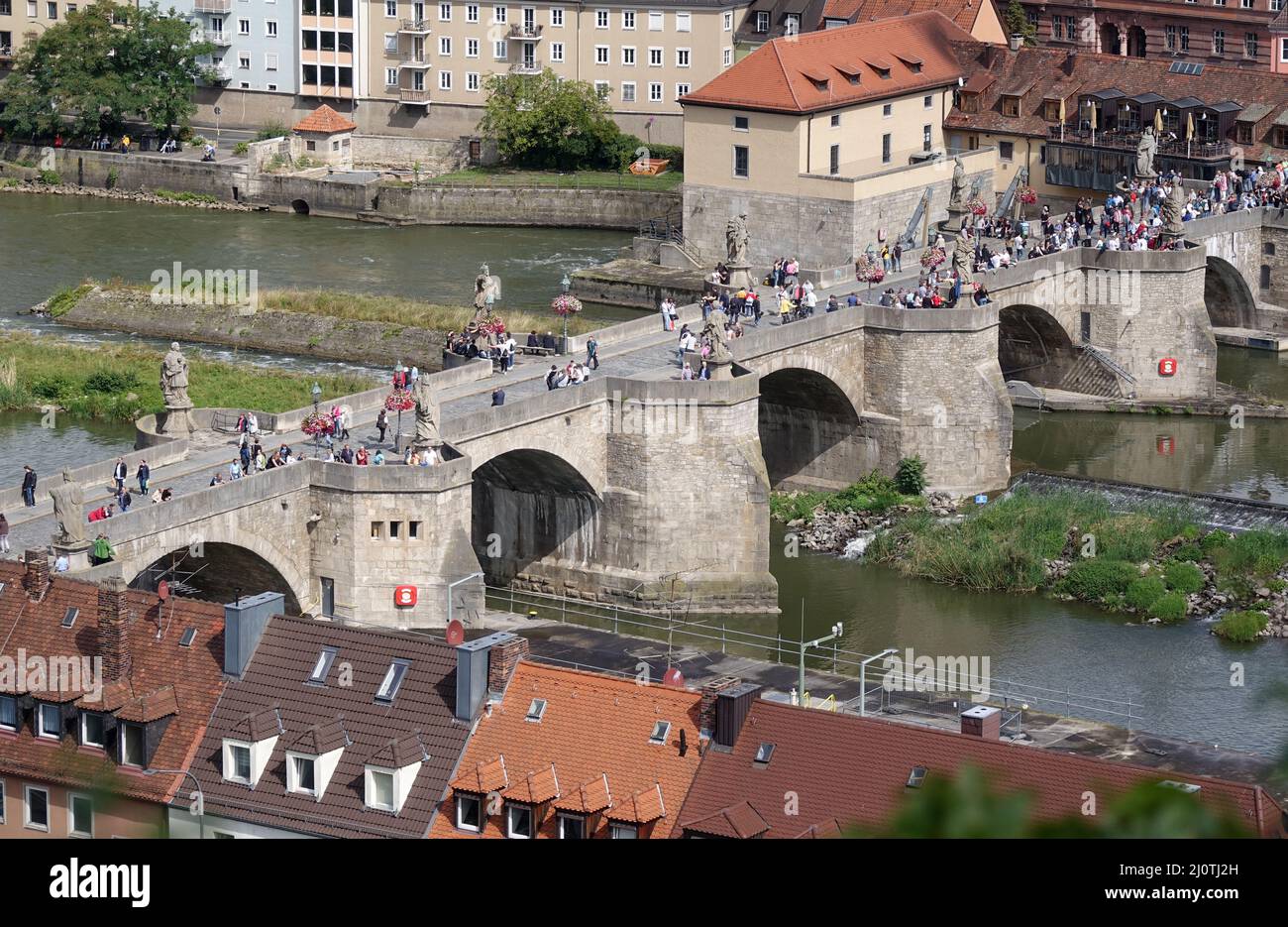 Old Main Bridge in Wuerzburg Stock Photo - Alamy