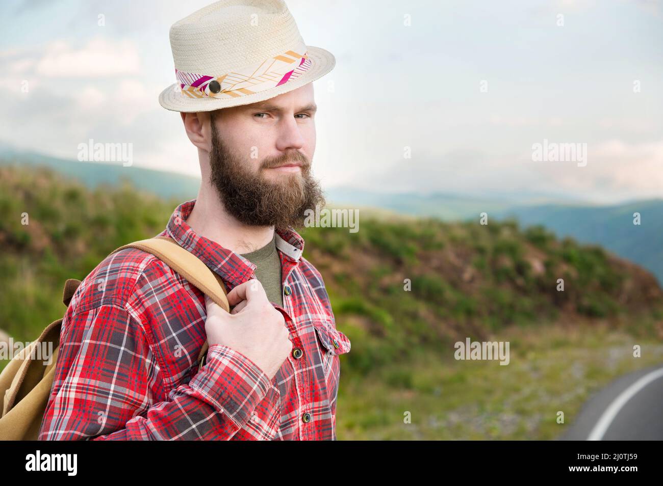 Man beard wearing plaid shirt hi-res stock photography and images - Alamy