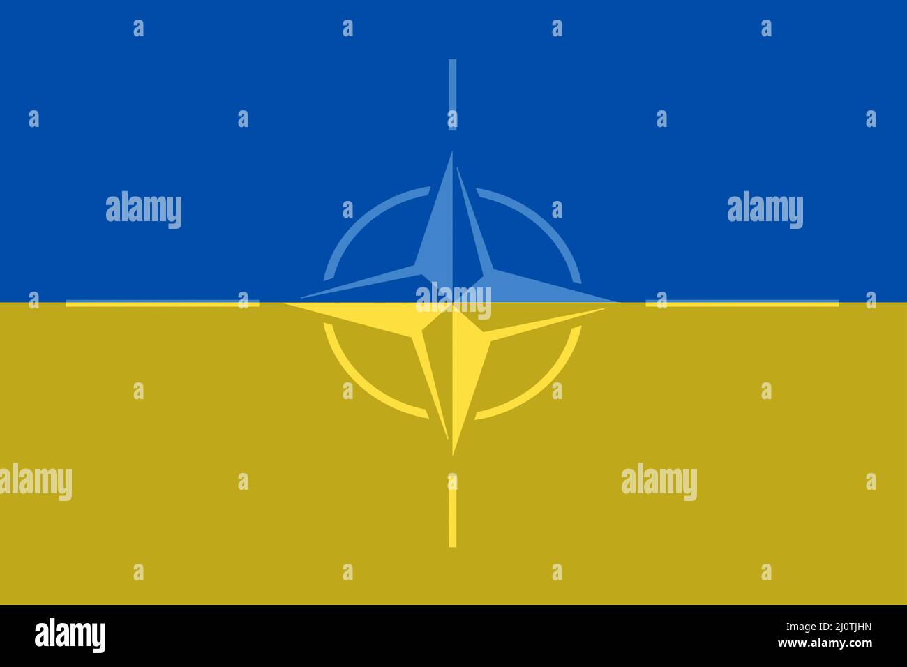 Flags of NATO and Ukraine in a digital composite Stock Photo - Alamy