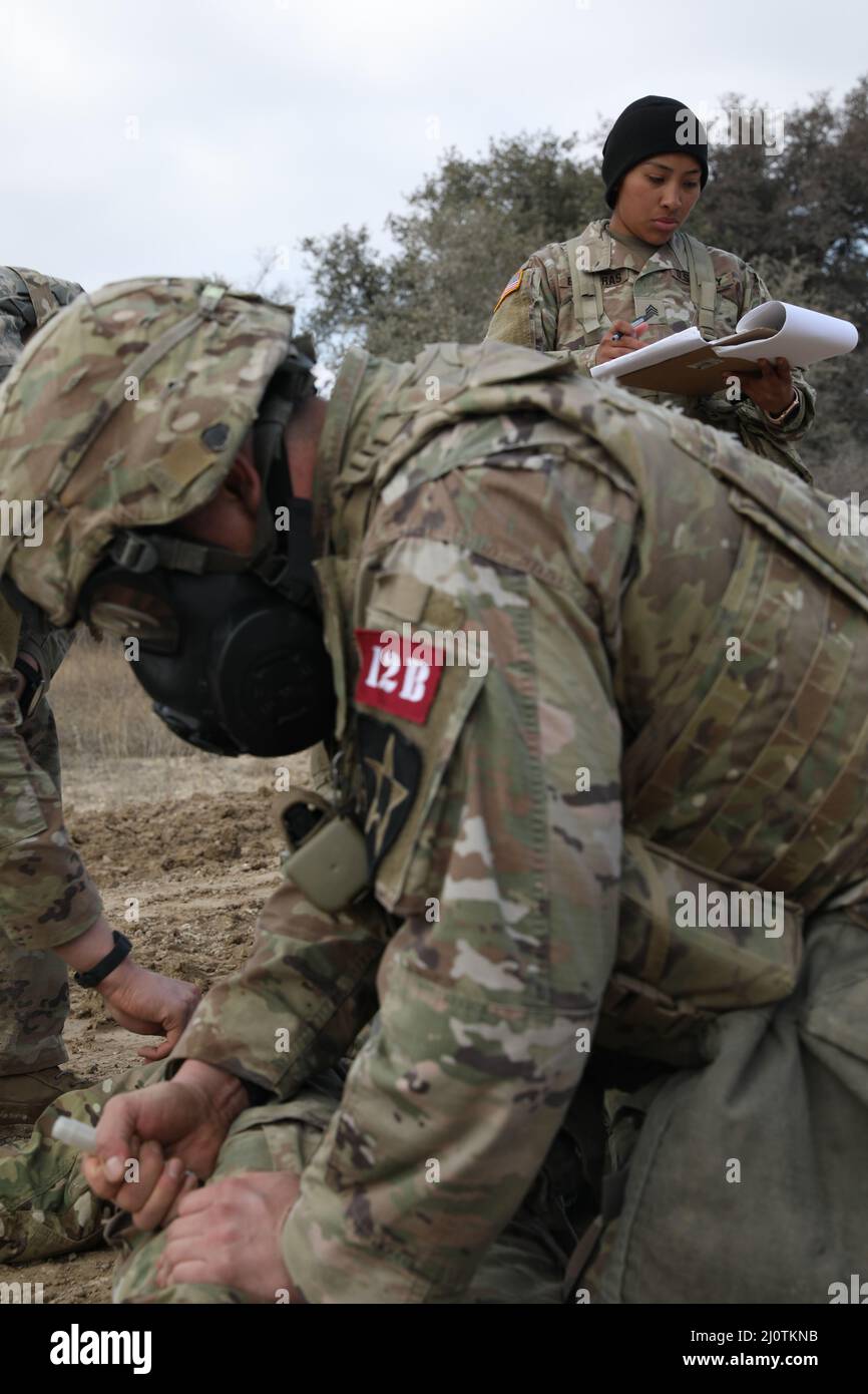 U.S. Army Sgt. Jocelyn Balderas and 1st Lt. Joshua Graham assigned to ...