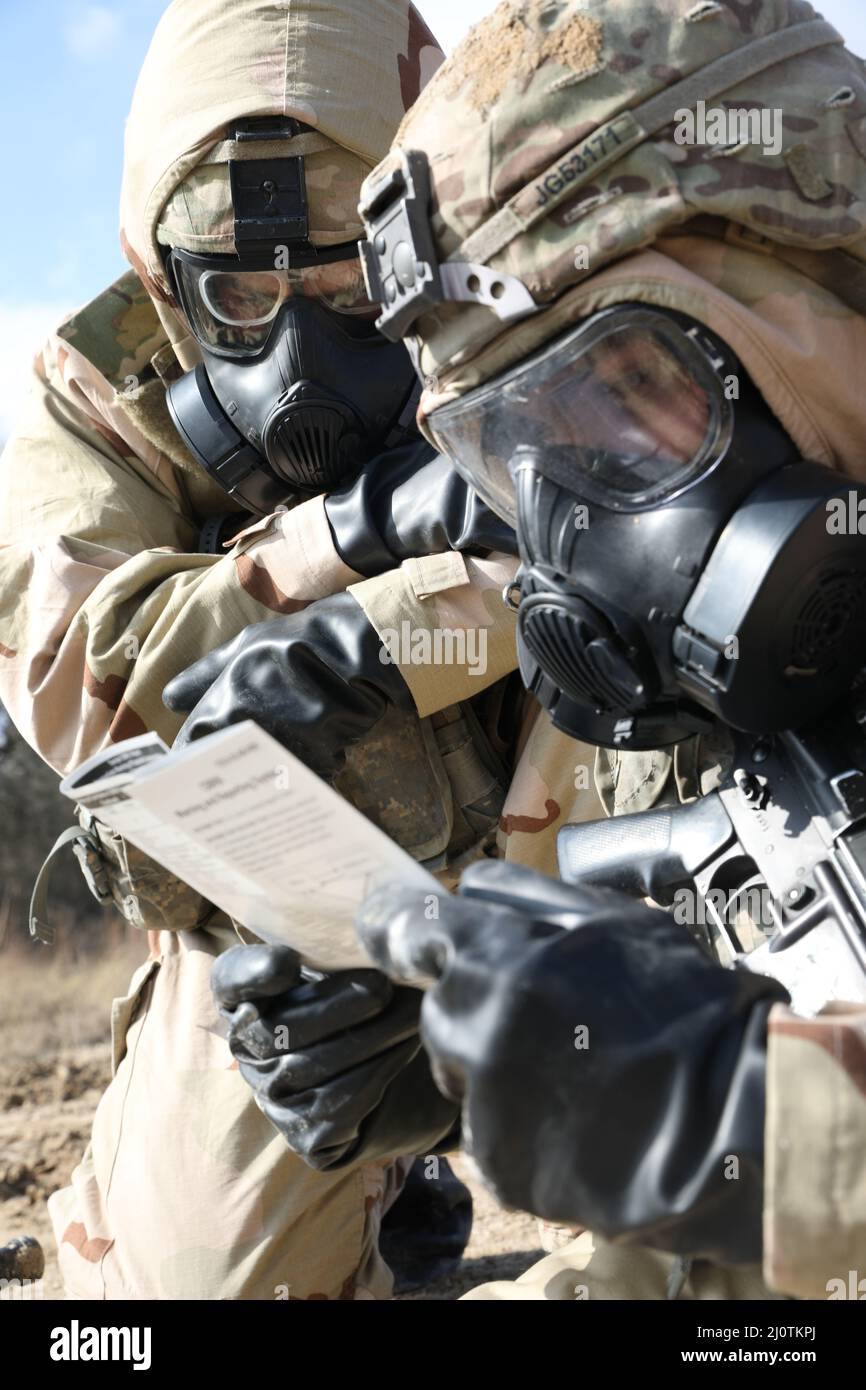 U.S. Army Sgt. Justin Geray and 1st Lt. Joshua Graham assigned to 7th ...