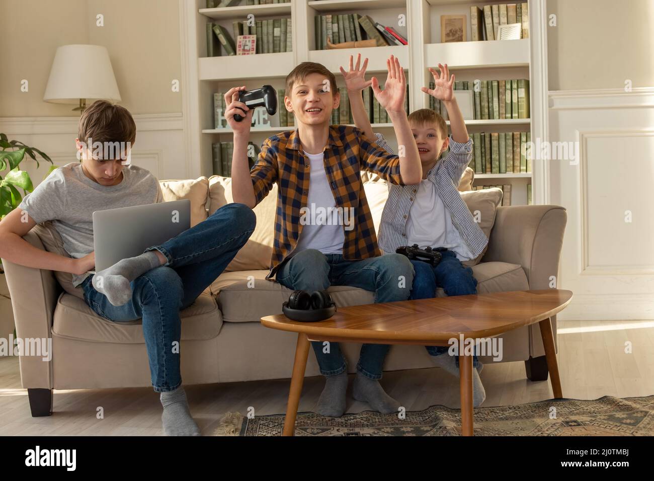 Family computer console hi-res stock photography and images - Alamy