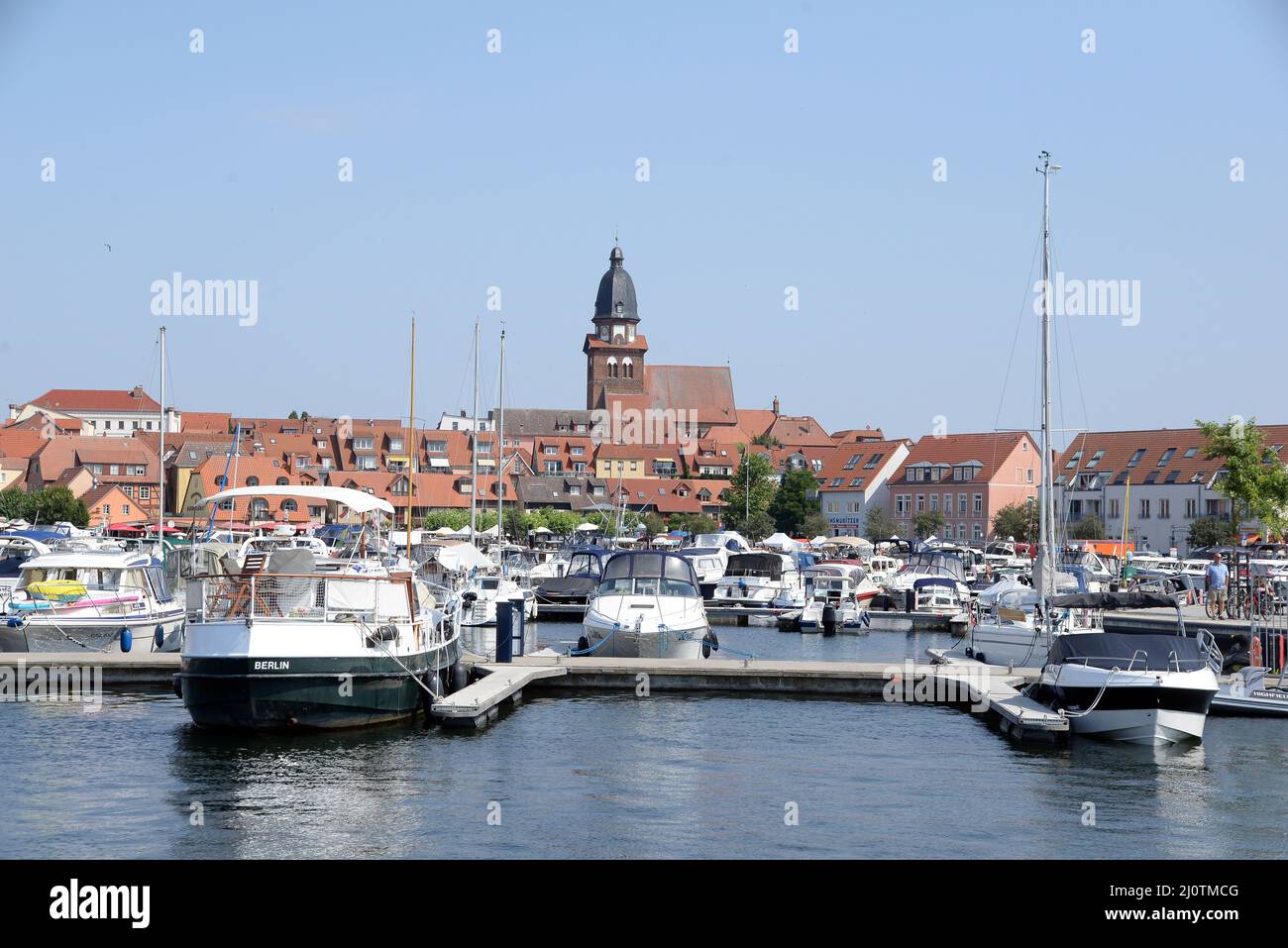 Port in Waren on the Mueritz Stock Photo - Alamy