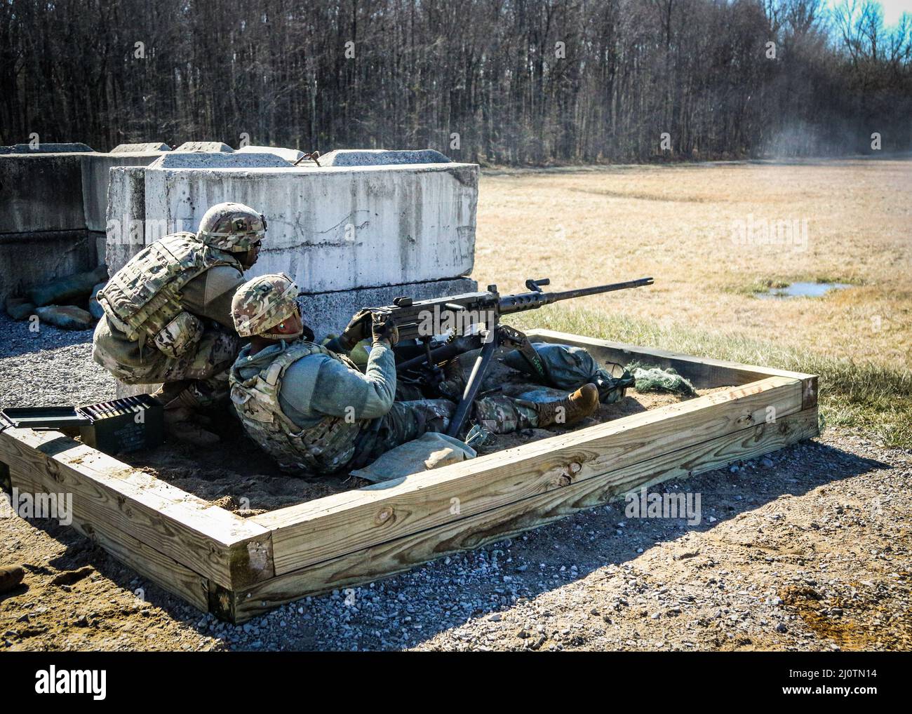Spc. Vaquahn Barner and Pvt. Teddy Johnson, assigned to Headquarters ...