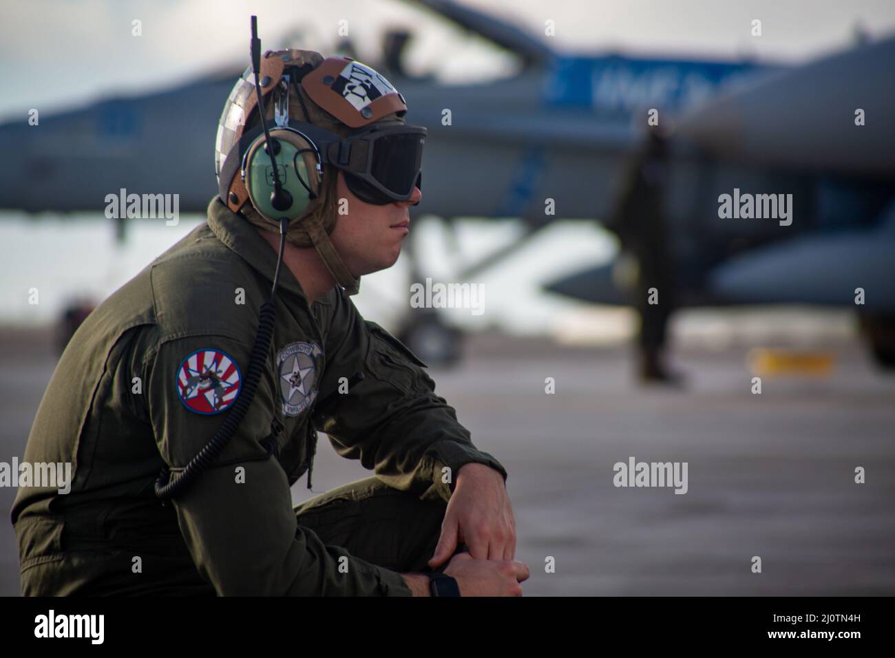U.S. Marine Corps Staff Sgt. Devon Csendes, a powerline division chief ...