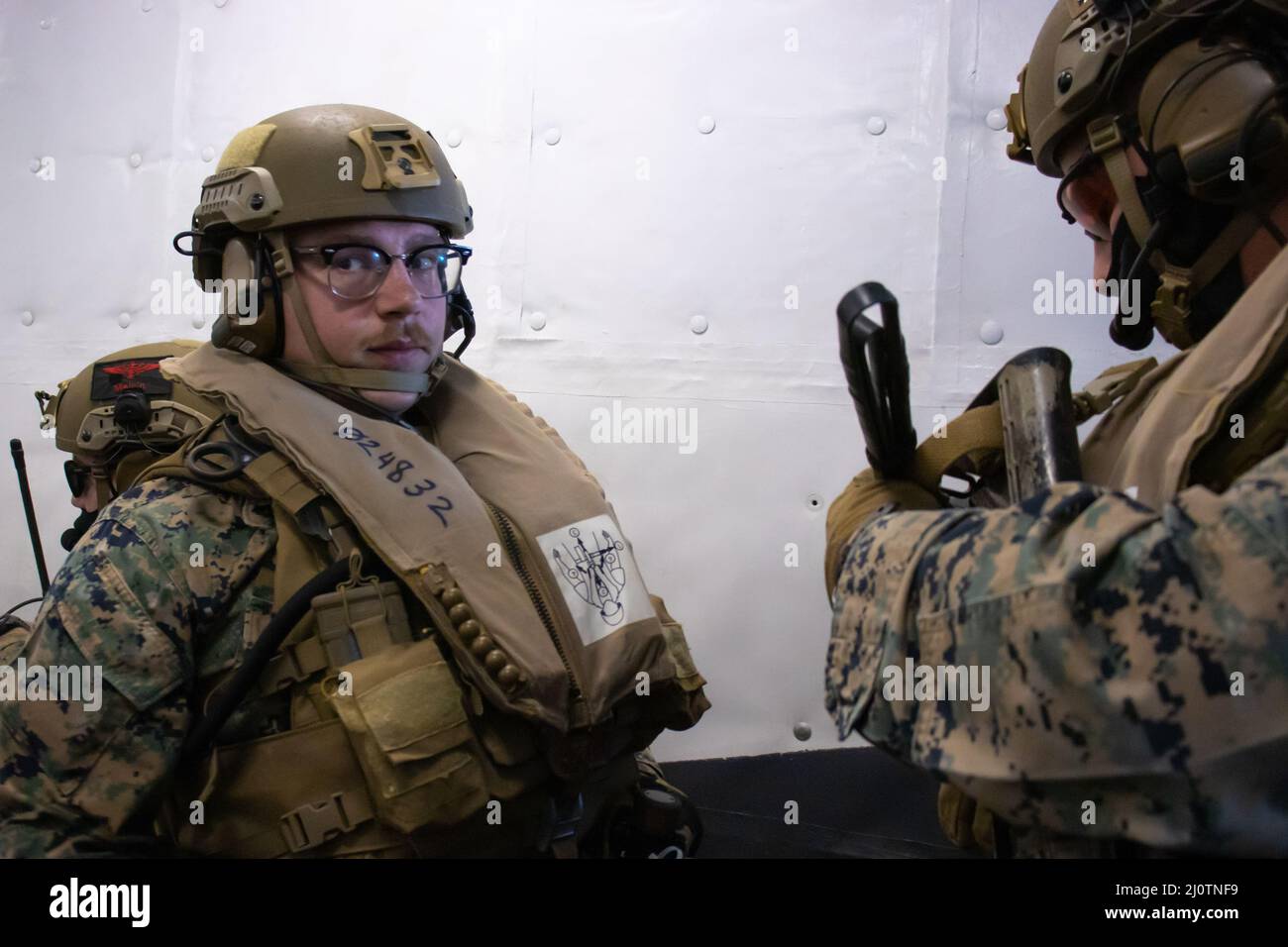 U.S. Marine Corps Cpl. Andrew Tompkins, a mortarman with Battalion ...