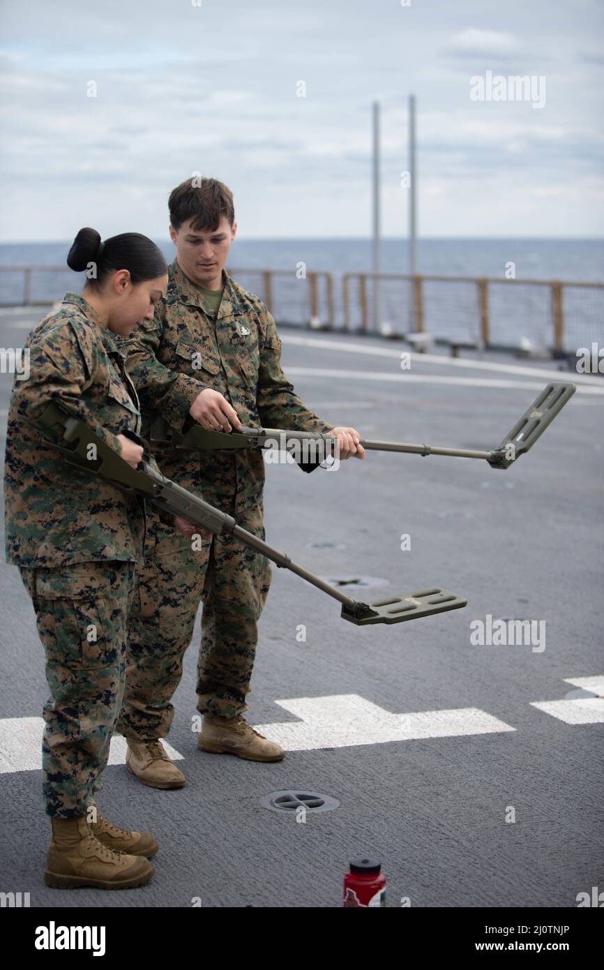 U.S. Marine Corps Sgt. Cory Mason, (RIGHT) an explosive ordnance ...