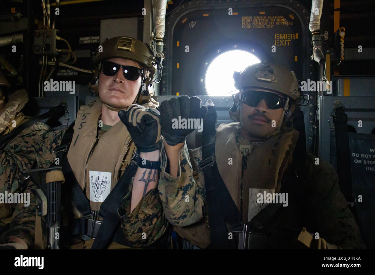 U.S. Marine Corps Cpl. Logan Cupit Seward and Cpl. Marty Donatus ...
