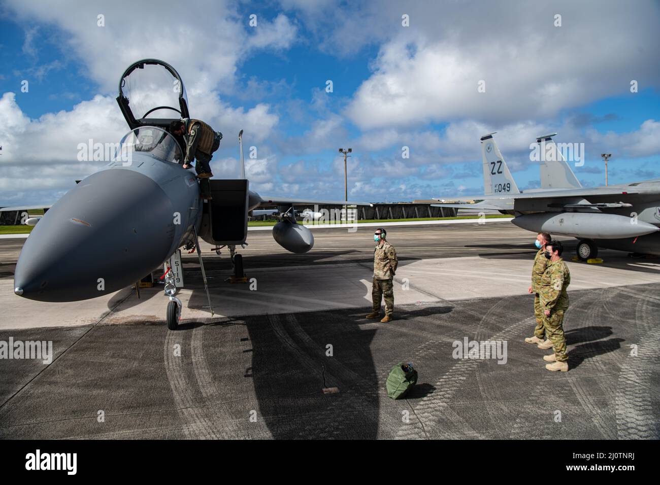 U.S. Air Force Col. Taylor Ferrell, 18th Operations Group commander and ...