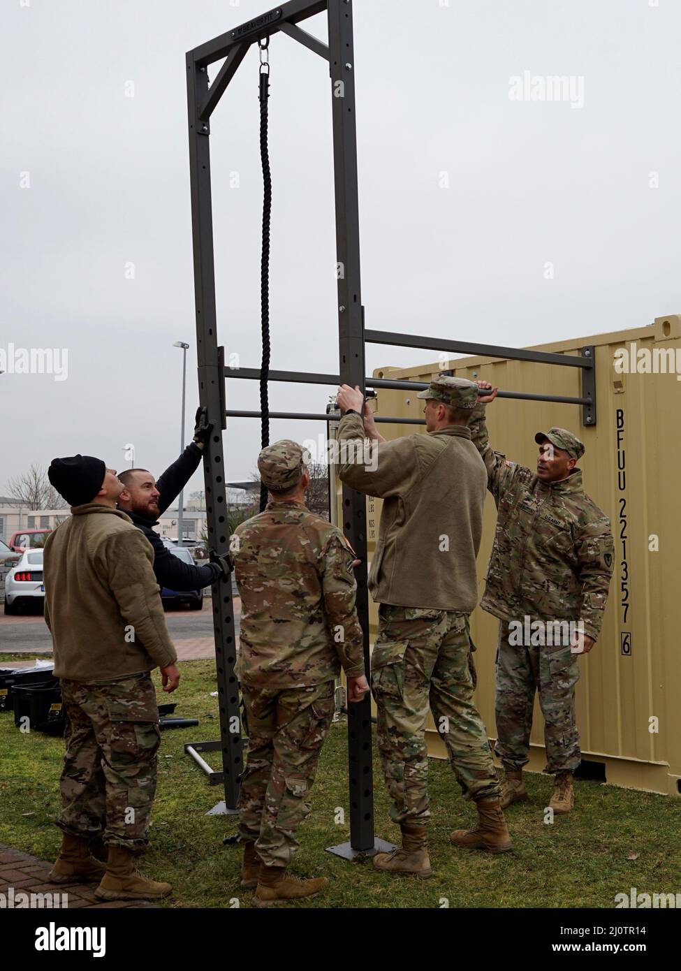 Col. Mario Washington, U.S. Army Garrison Wiesbaden commander, along ...