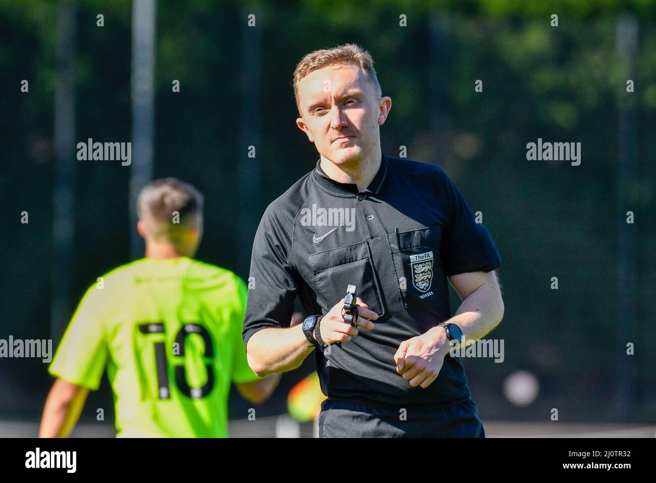 Swansea, Wales. 19 March, 2022. Match Referee Samuel Fudge during the ...
