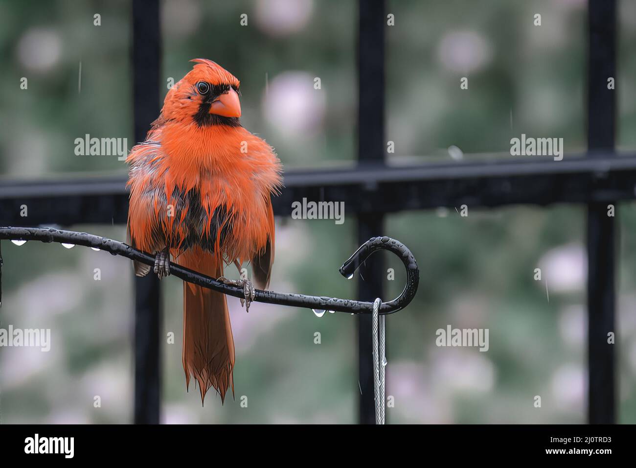 Wet northern cardinal hi-res stock photography and images - Alamy