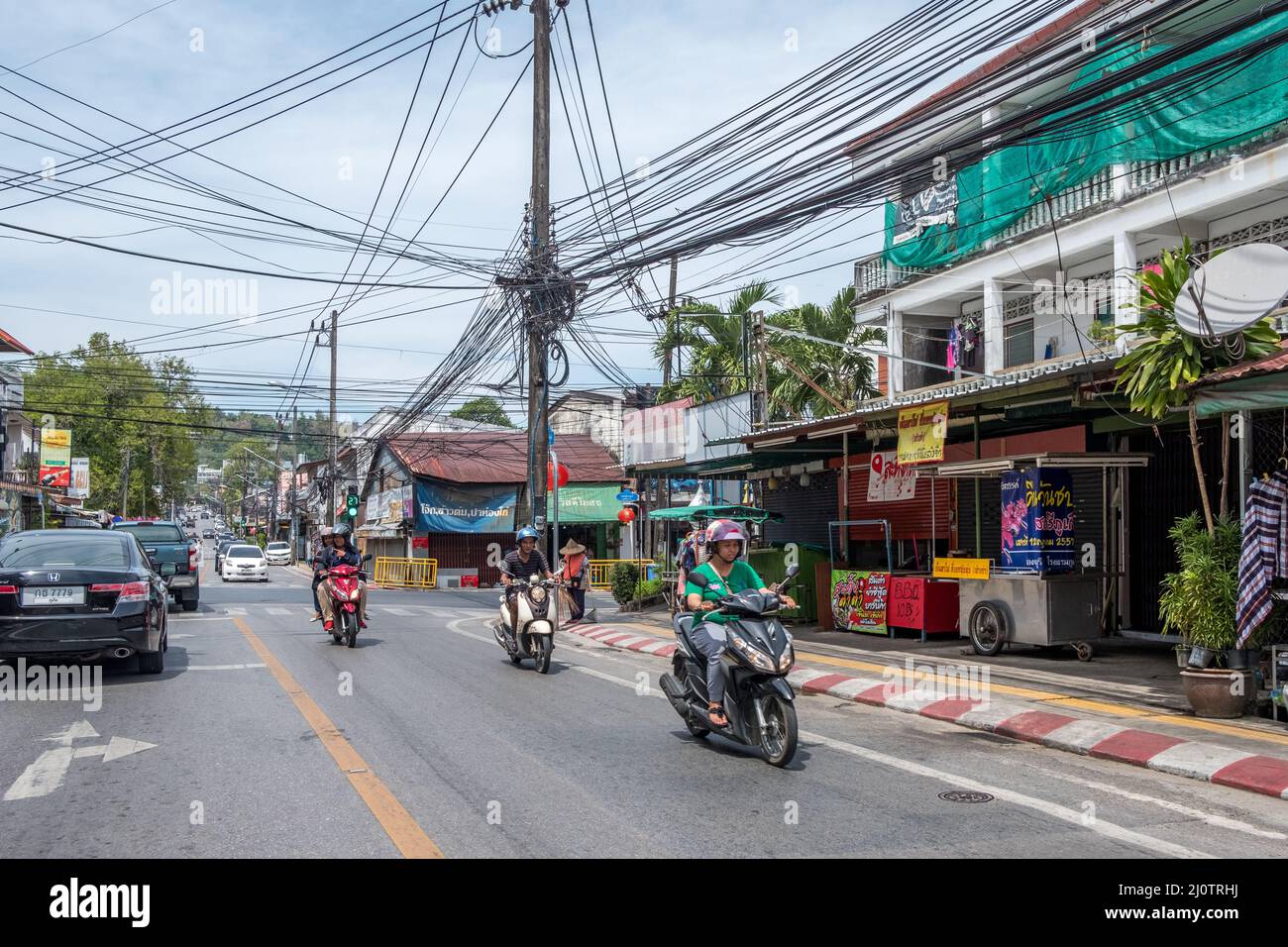 Urban scene from Phuket outside major tourist towns. Phuket is a large ...