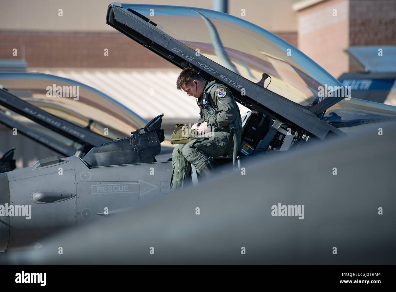 A fighter pilot assigned to the 148th Fighter Wing, Duluth Air National ...