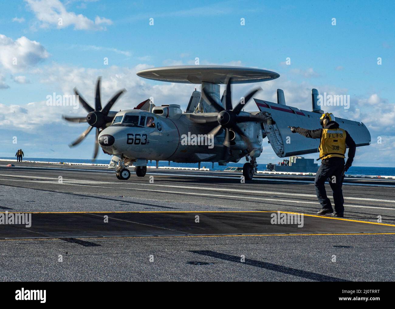 A C-2A Greyhound aircraft, assigned to Carrier Airborne Early Warning ...