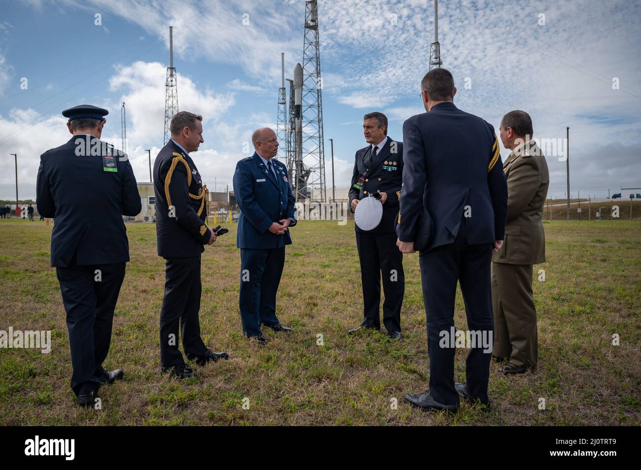 U.S. Space Force Brig. Gen. Stephen Purdy, third from left, Space ...