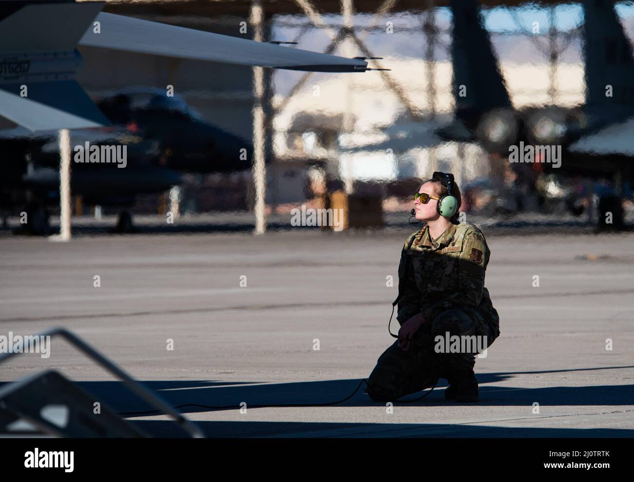 Airman 1st Class Lydia Bennis, crew chief assigned to the 148th Fighter ...