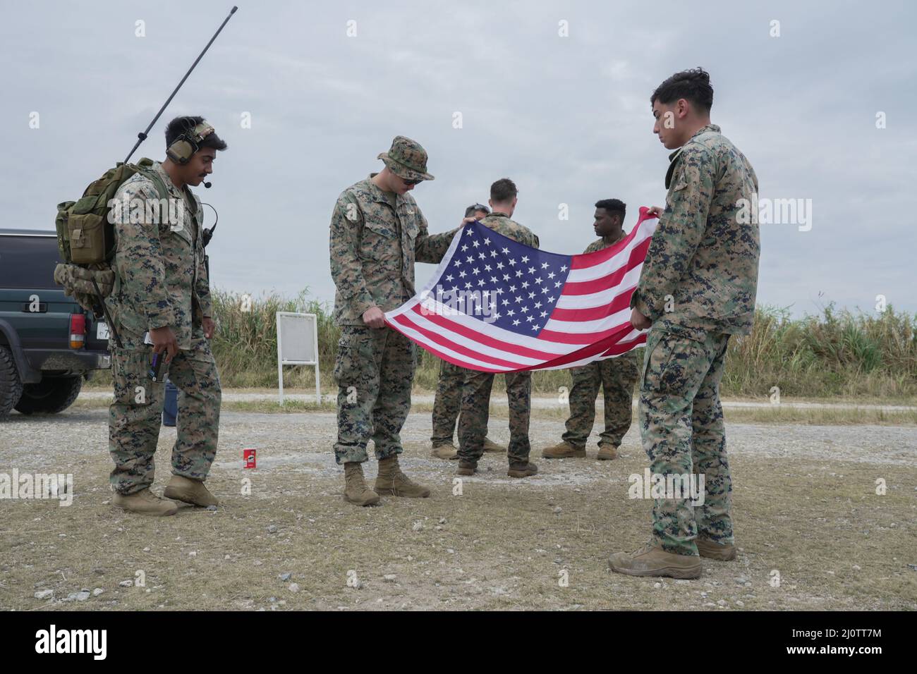 U.S. Marines with Air Delivery Platoon, 3d Landing Support Battalion ...