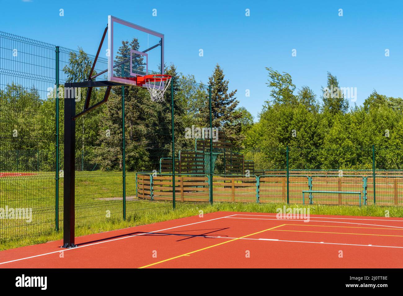 Sports playground for basketball and football Stock Photo - Alamy