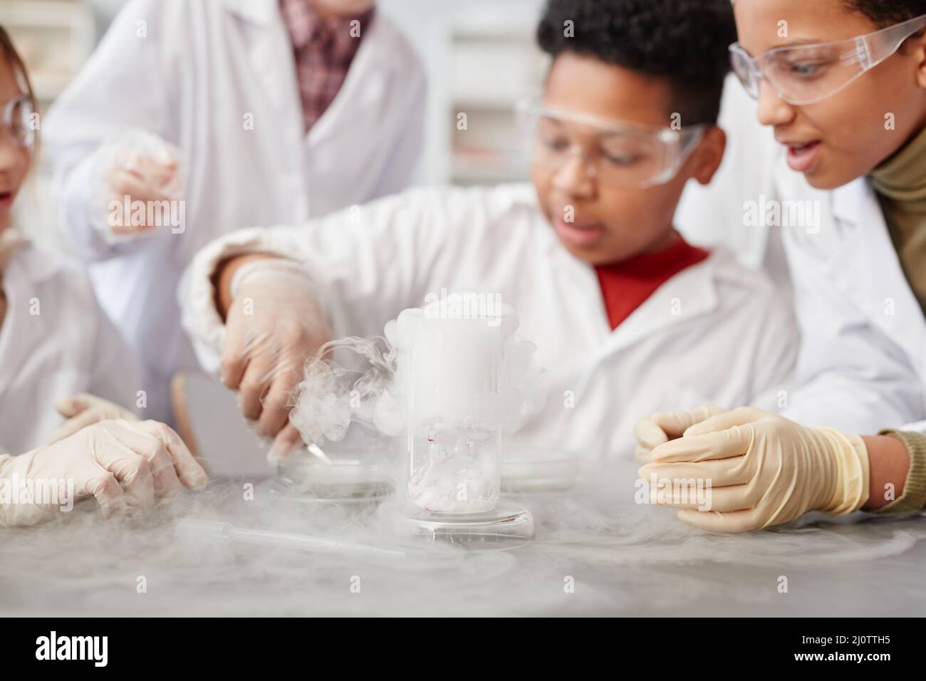 Close up school girls working hi-res stock photography and images - Alamy