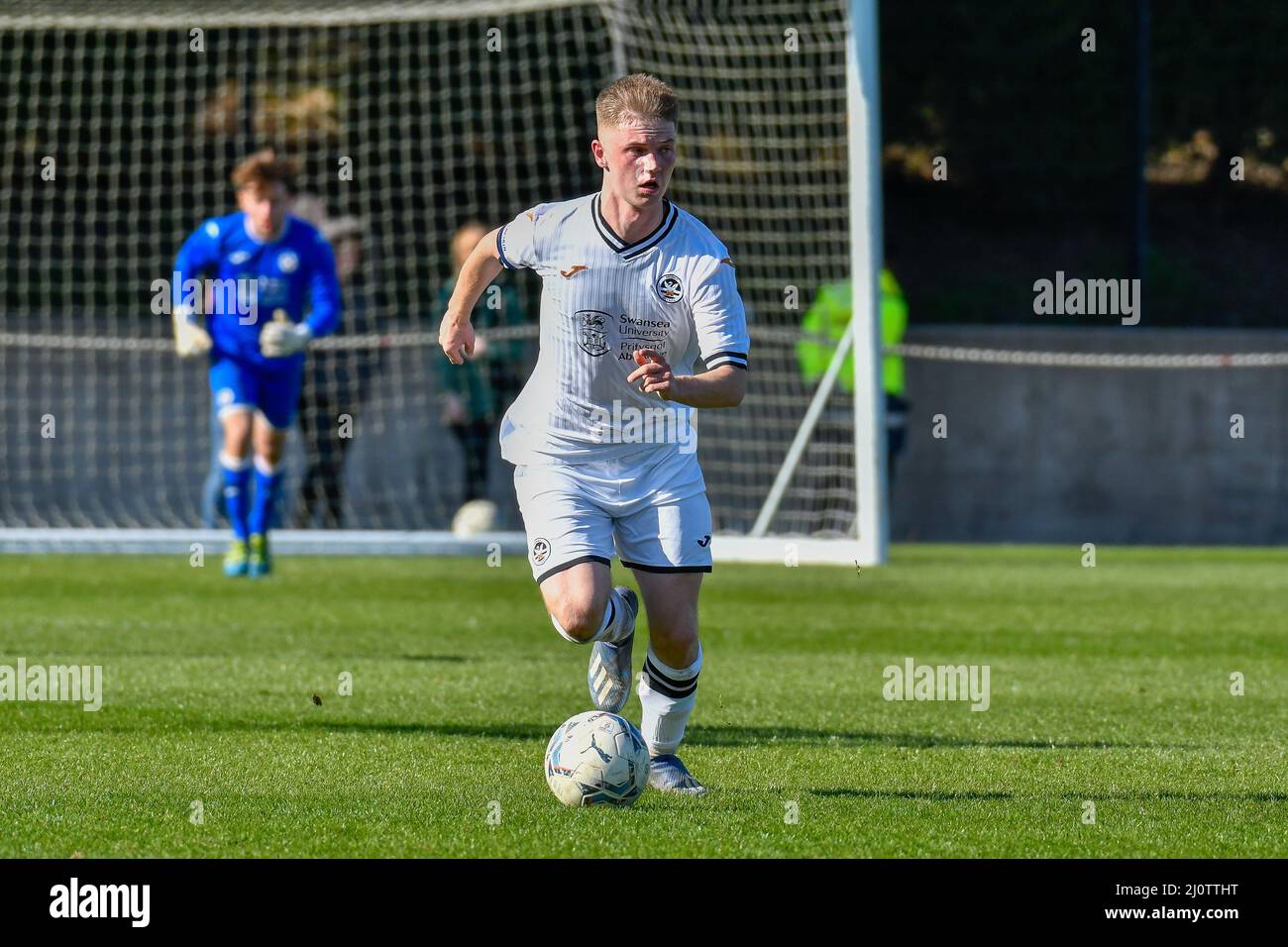Swansea, Wales. 19 March, 2022. Josh Edwards of Swansea City Under 18s ...