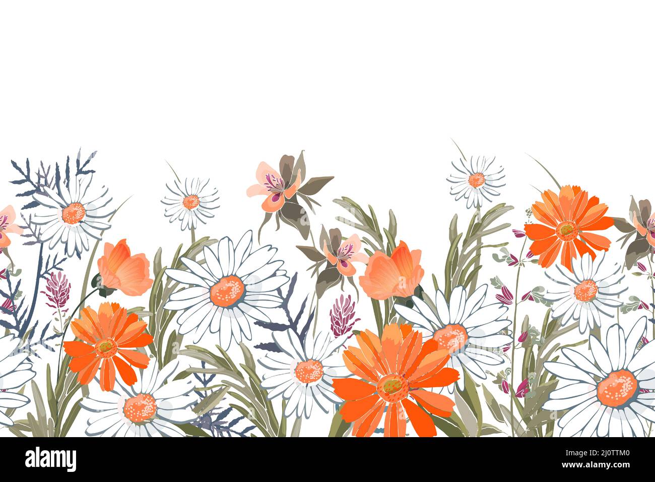 Horizontal Floral Design Patterns