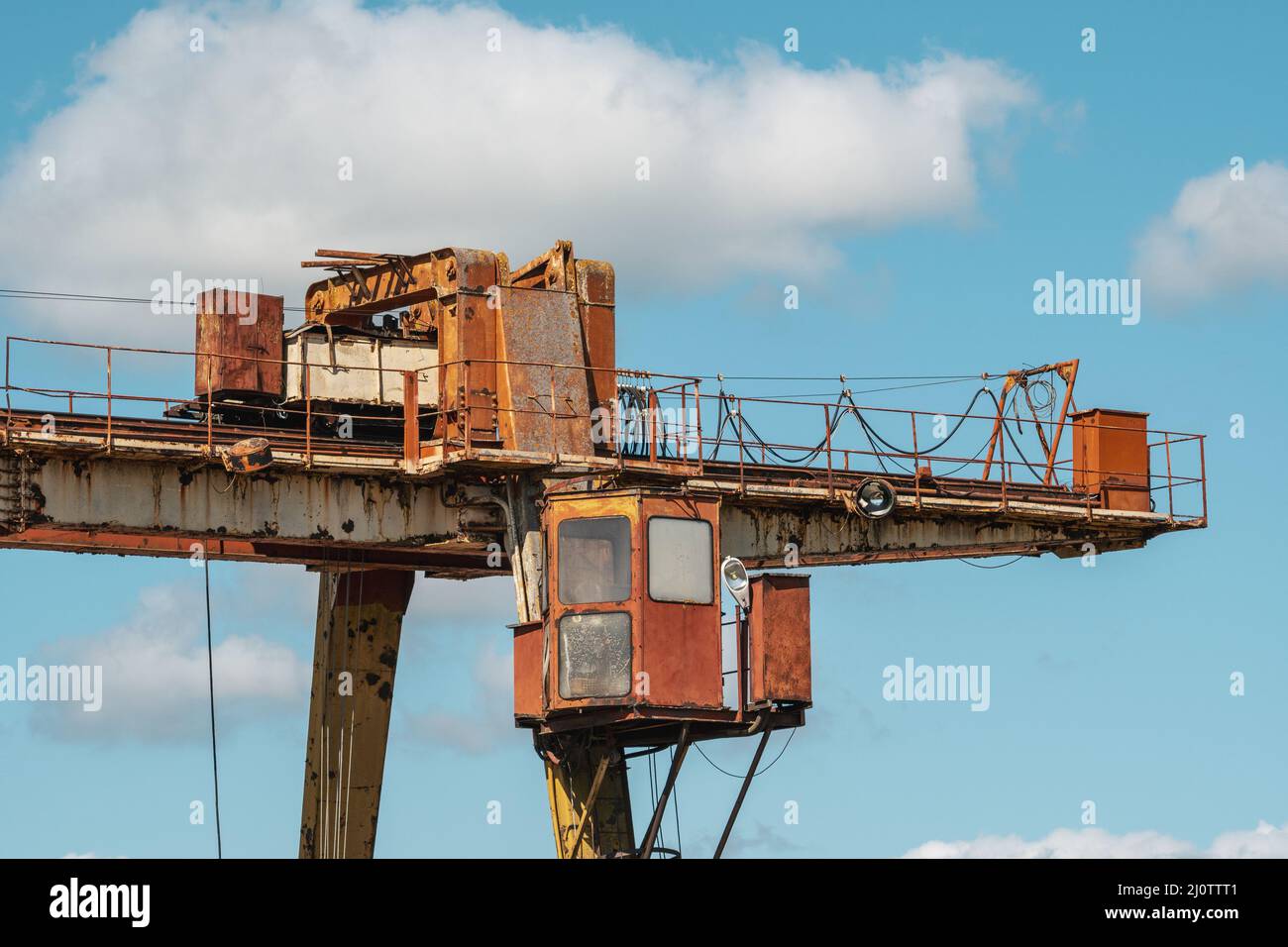 Very old industrial crane Stock Photo - Alamy