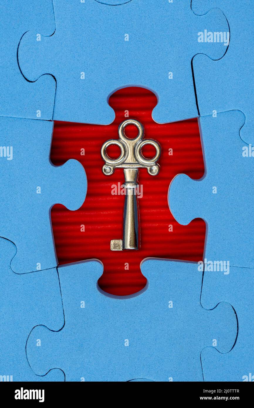 Jigsaw with key hi-res stock photography and images - Alamy