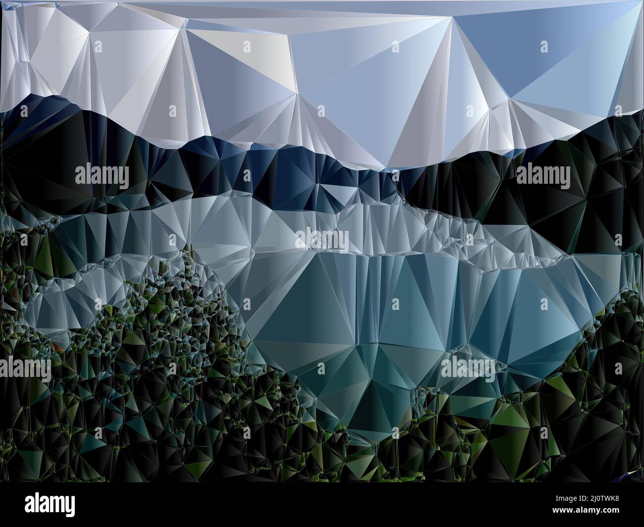 Artwork of abstract composition made with geometrical shapes and ...