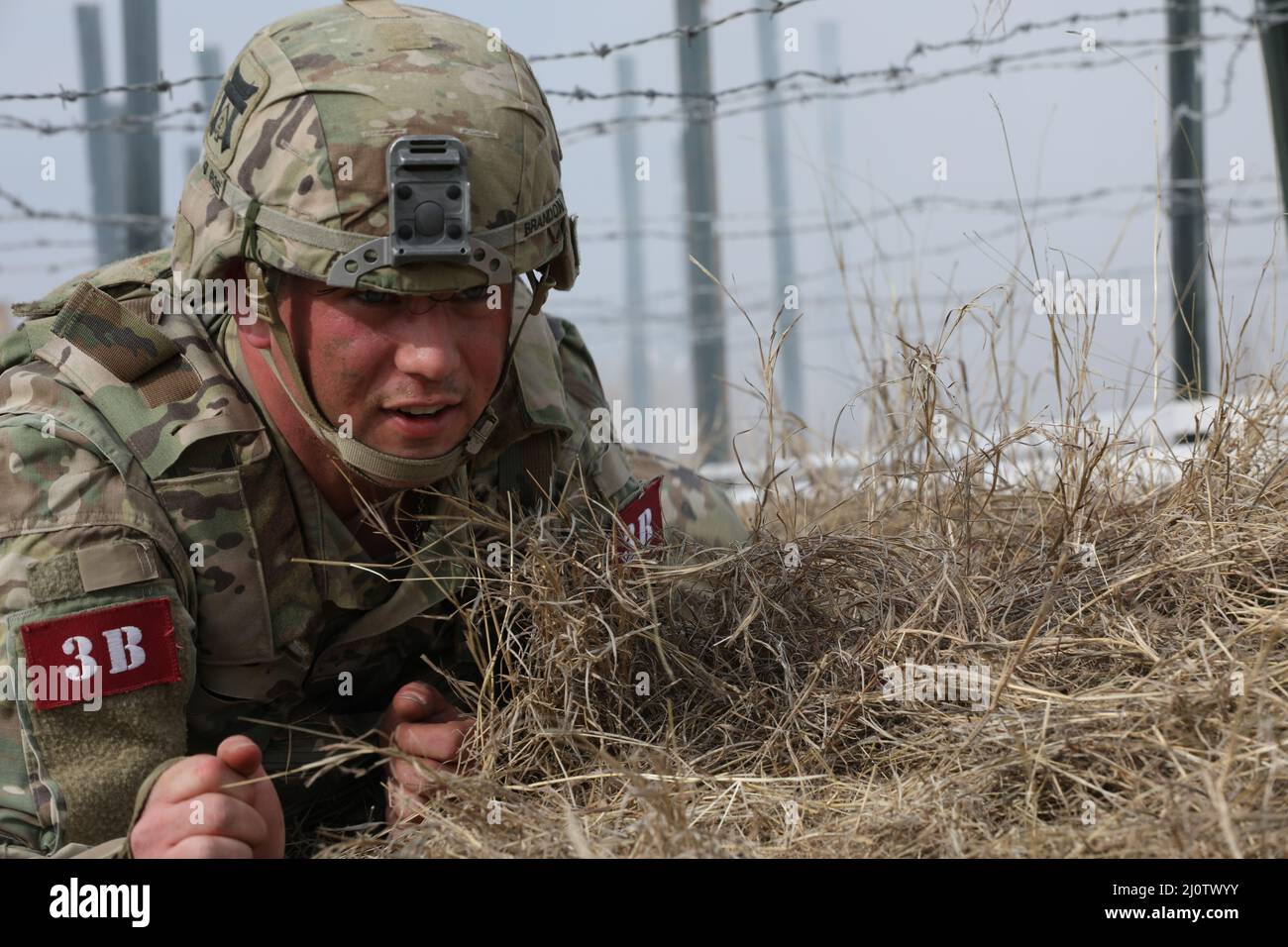U.S. Army Sgt. William Brandon assigned to 101st Airborne Division low ...